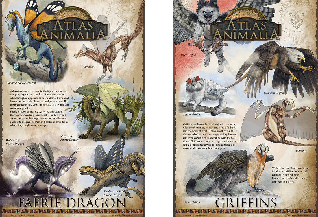 Atlas Animalia: Creature Posters (12x18in) (USA) – Metal Weave Games